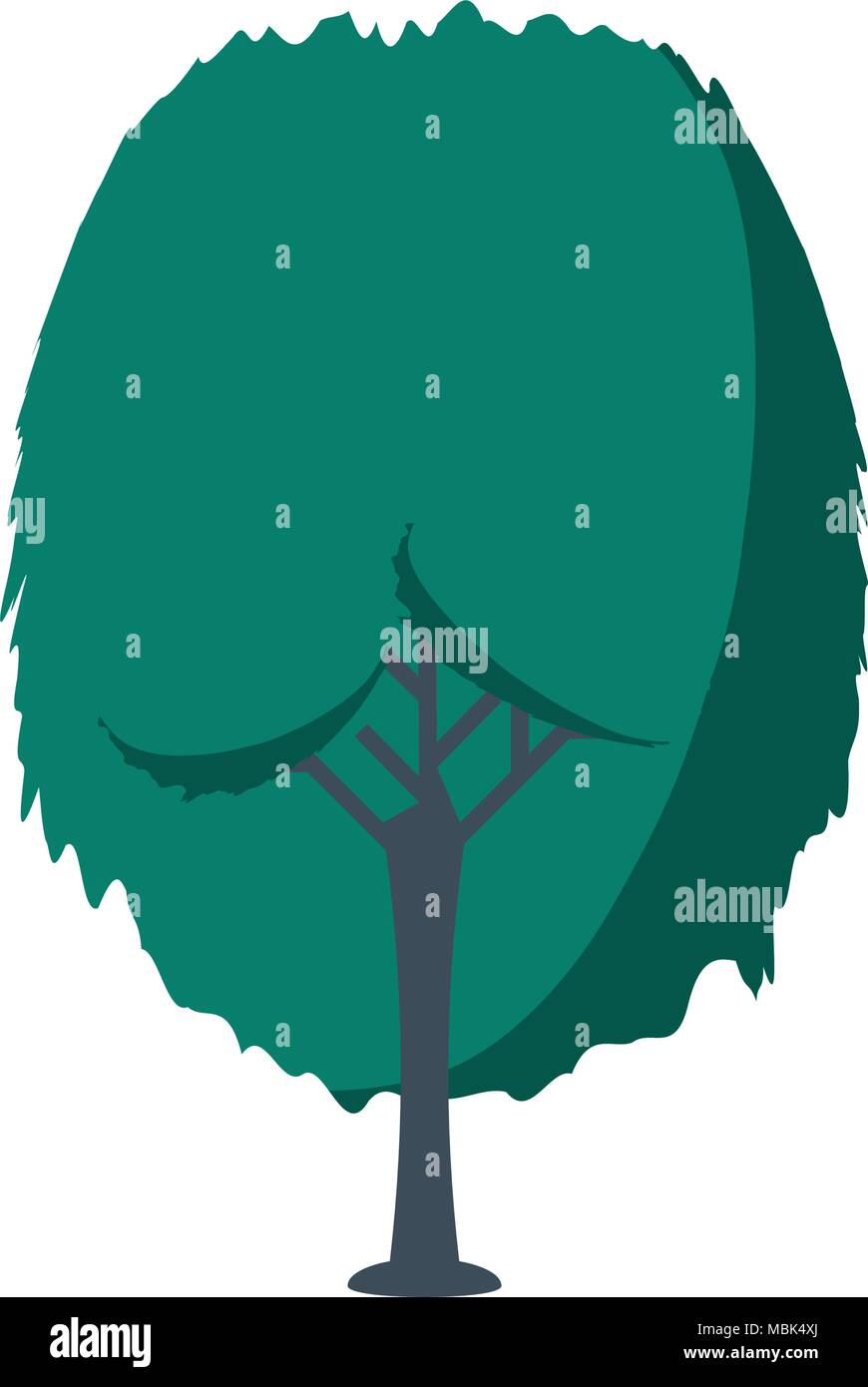 big tree icon over white background, colorful design. vector ...