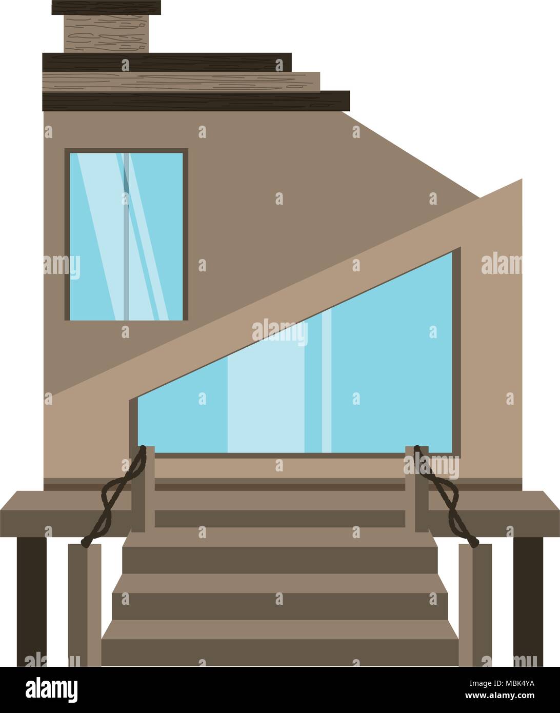 modern house icon over white background, colorful design. vector ...