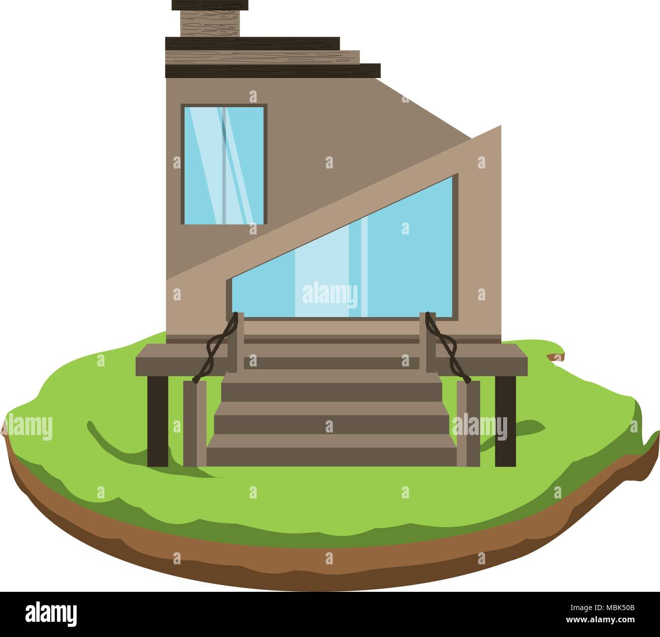 modern house icon over white background, colorful design. vector ...