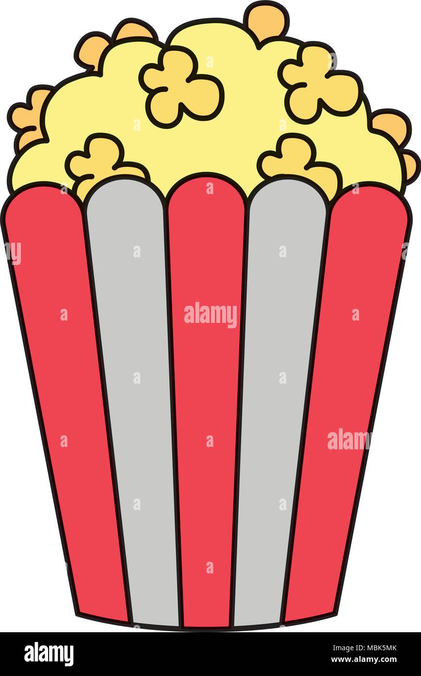 pop corn icon over white background, colorful design. vector ...