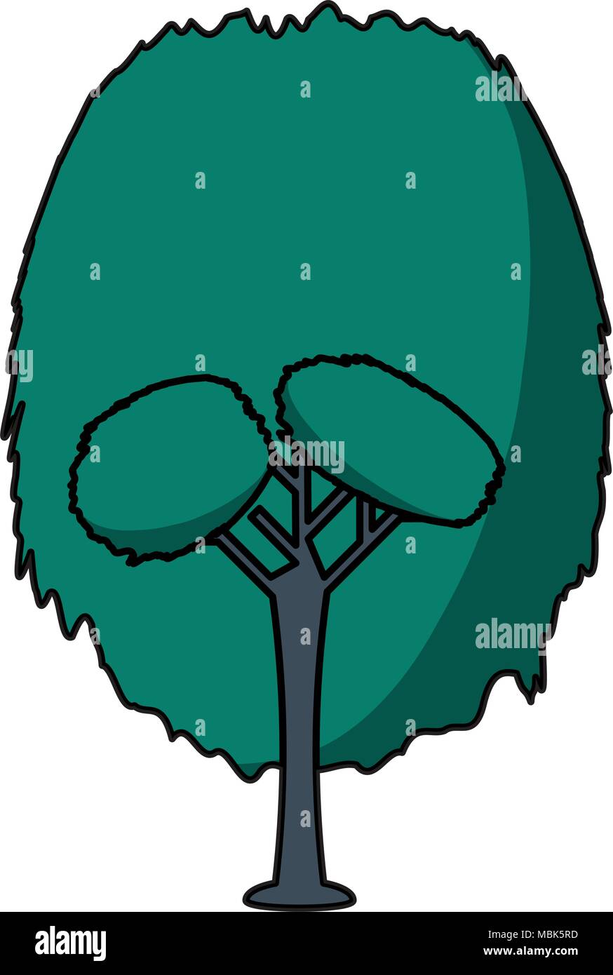 big tree icon over white background, colorful design. vector ...