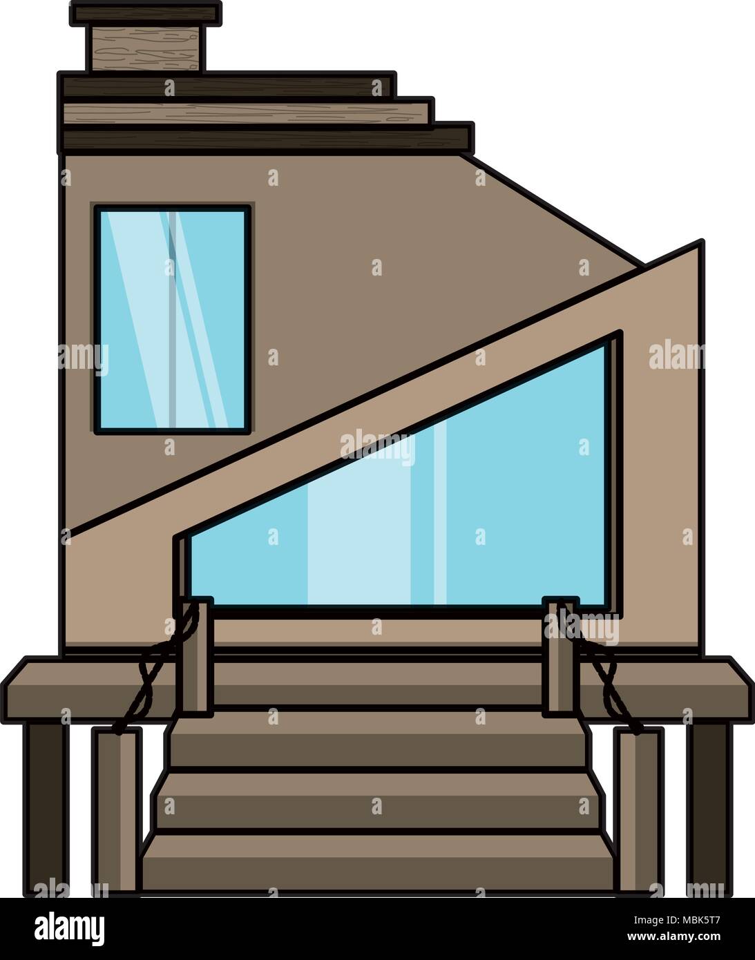 modern house icon over white background, colorful design. vector ...