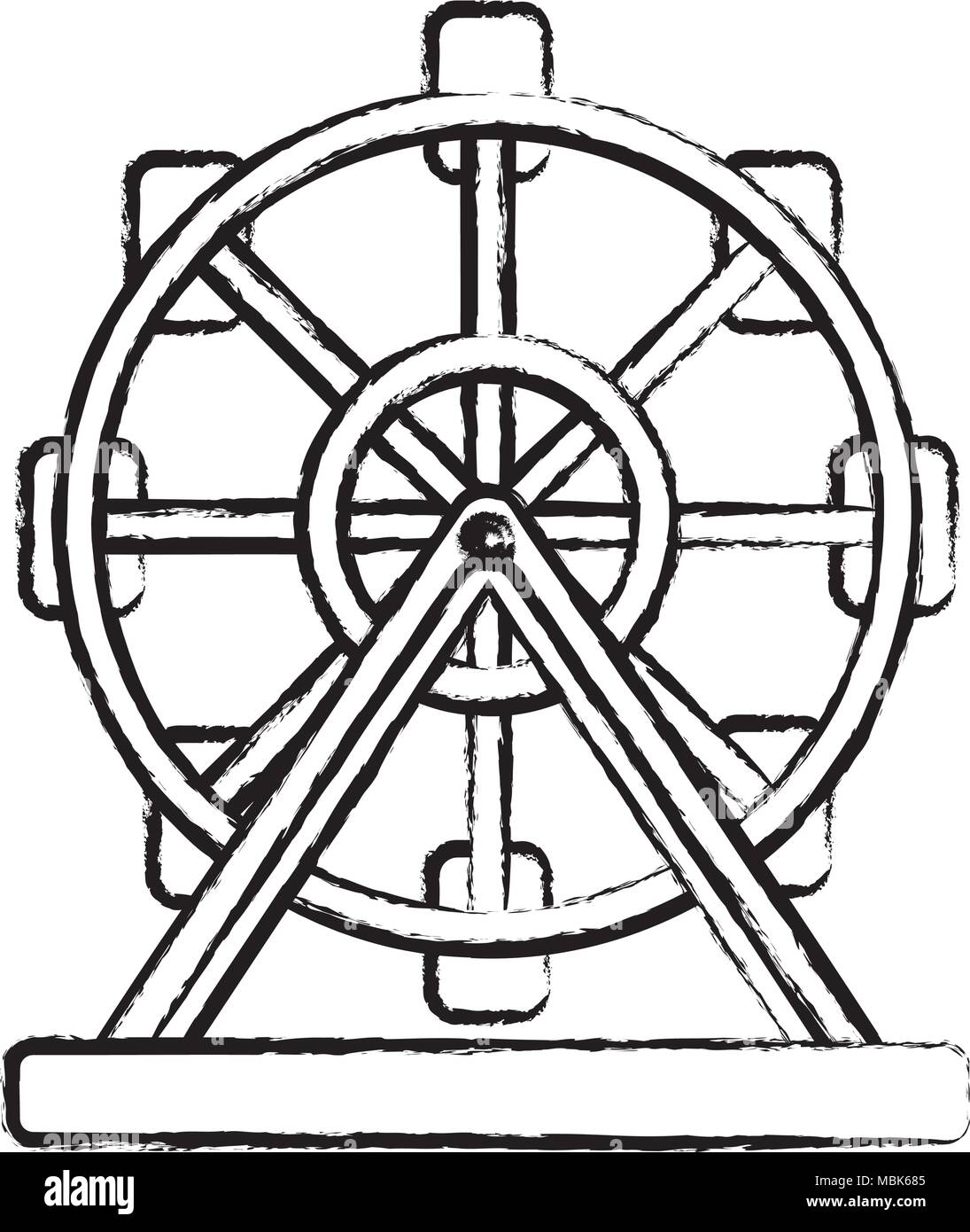 sketch of fortune wheel icon over white background, vector illustration ...