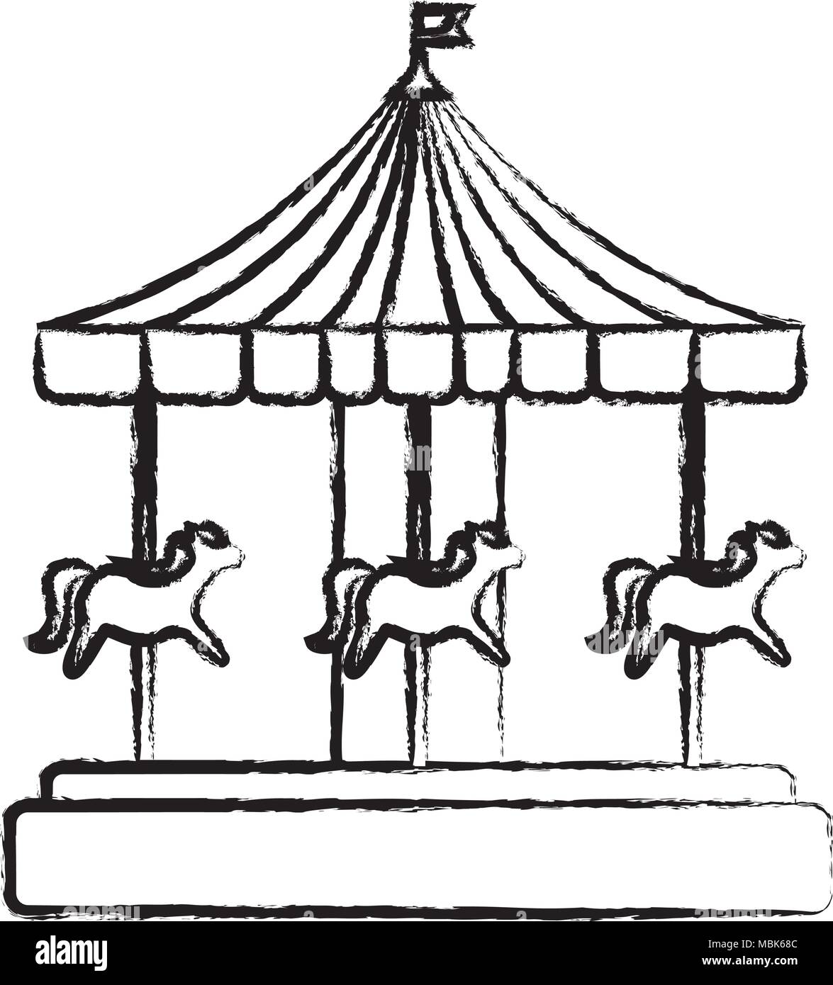 sketch of carousel icon over white background, vector illustration ...