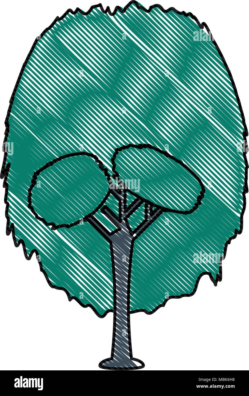 big tree icon over white background, colorful design. vector ...