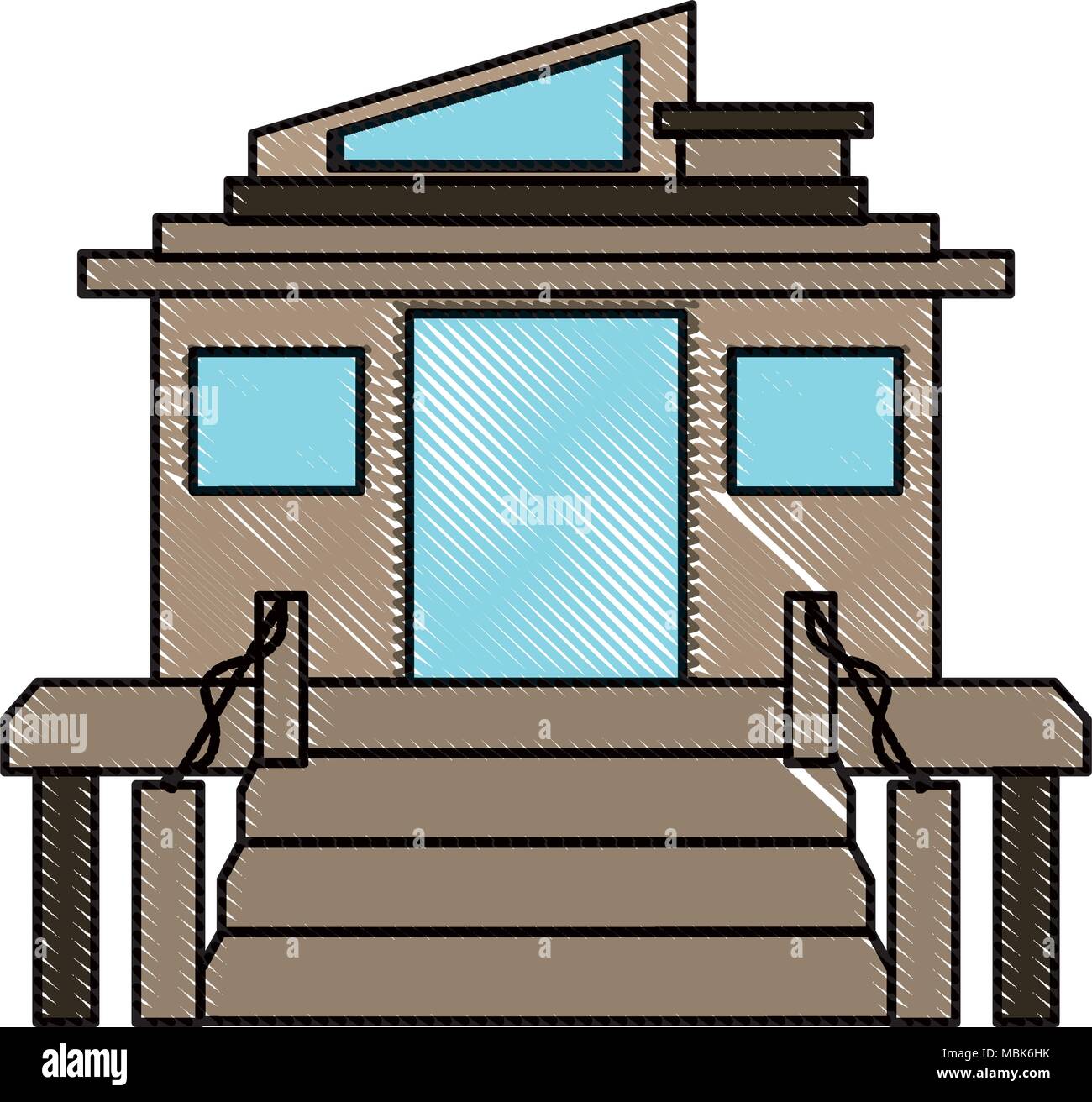 modern house icon over white background, colorful design. vector ...