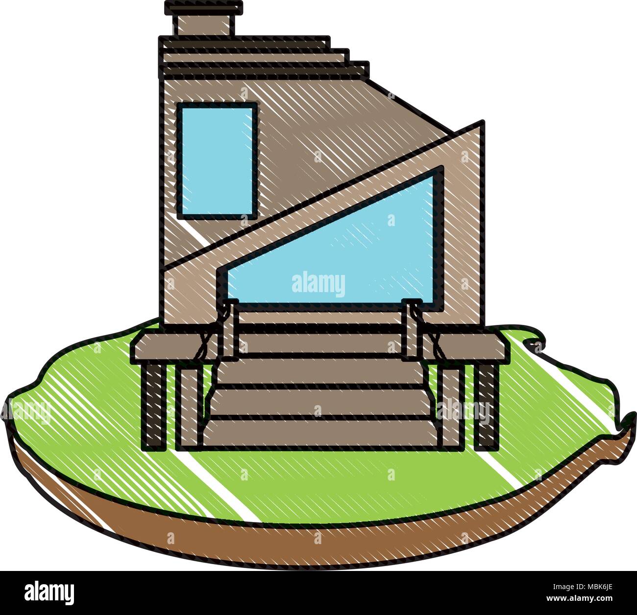 modern house icon over white background, colorful design. vector ...