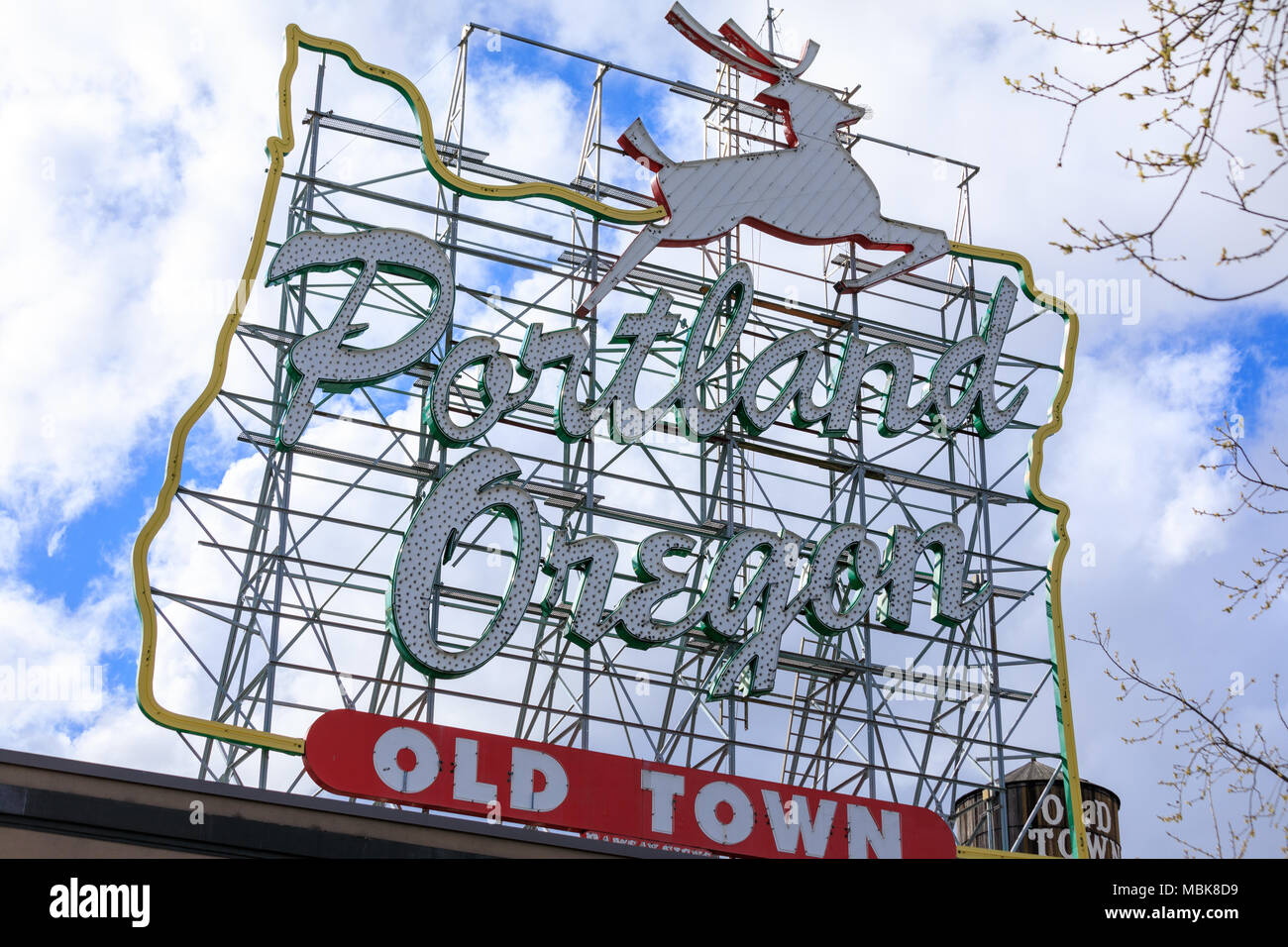 Portland, United States - Apr 10, 2018 : Iconic Portland, Oregon Old ...