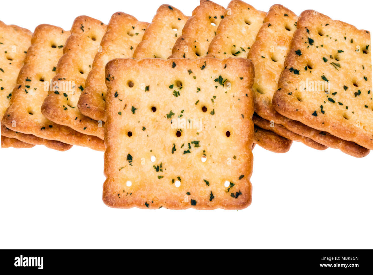 Vegetable crackers isolated on white background Stock Photo - Alamy