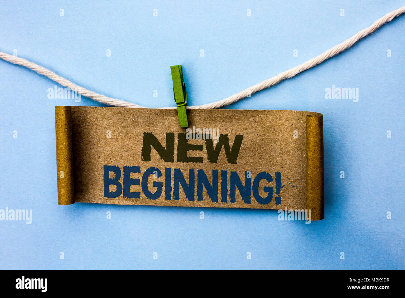 Handwriting text New Beginning Motivational Call. Concept meaning Fresh ...