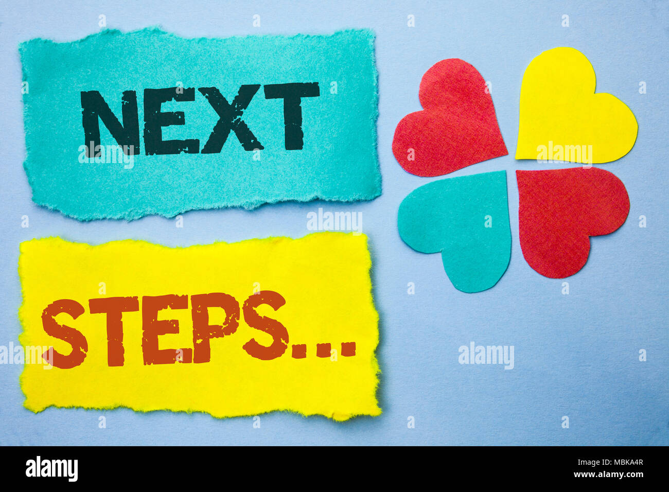 Conceptual hand writing showing Next Steps.... Business photo ...