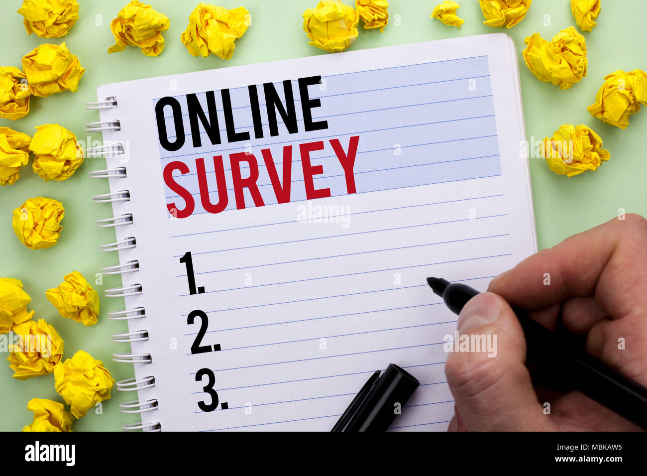 Writing note showing Online Survey. Business photo showcasing Digital ...