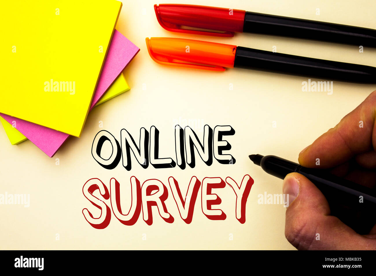 Handwriting text writing Online Survey. Concept meaning Digital Media ...