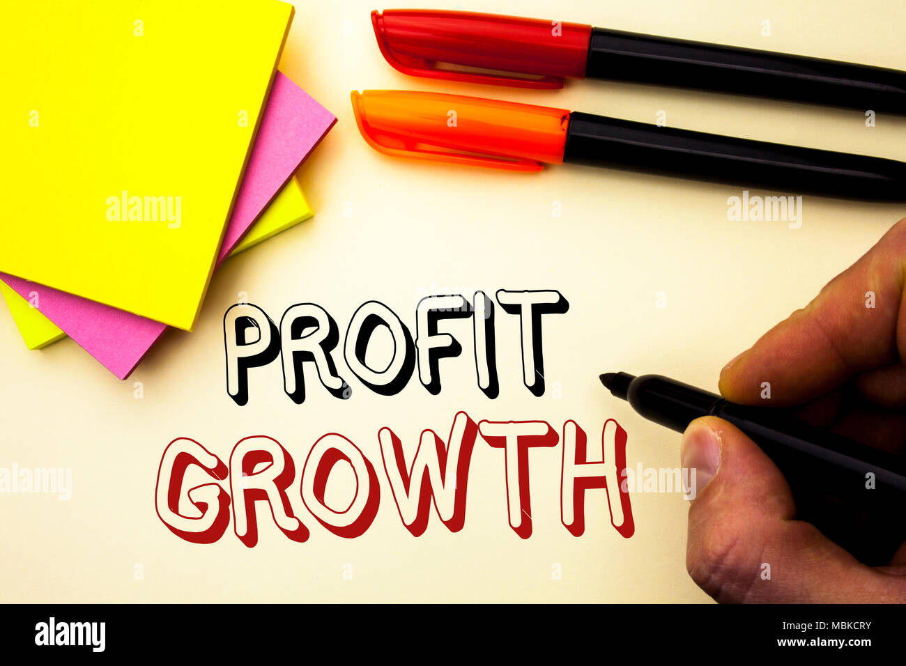 Handwriting text writing Profit Growth. Concept meaning Financial ...