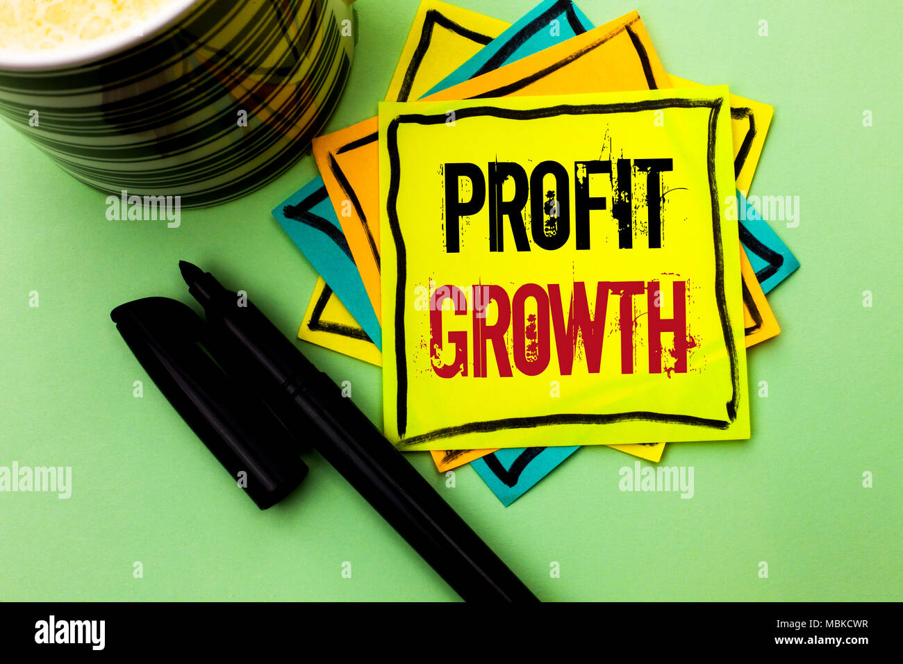 Handwriting text writing Profit Growth. Concept meaning Financial ...