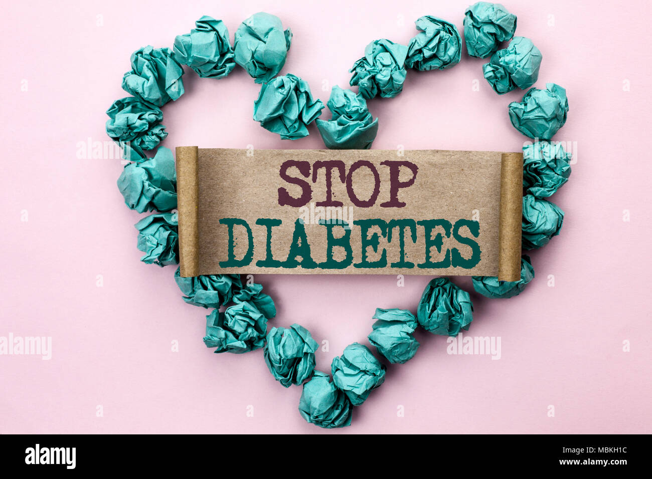Writing note showing Stop Diabetes. Business photo showcasing Take care ...
