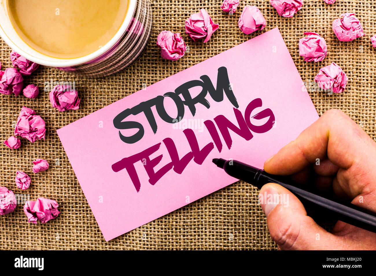 Conceptual hand writing showing Story Telling. Business photo text Tell ...