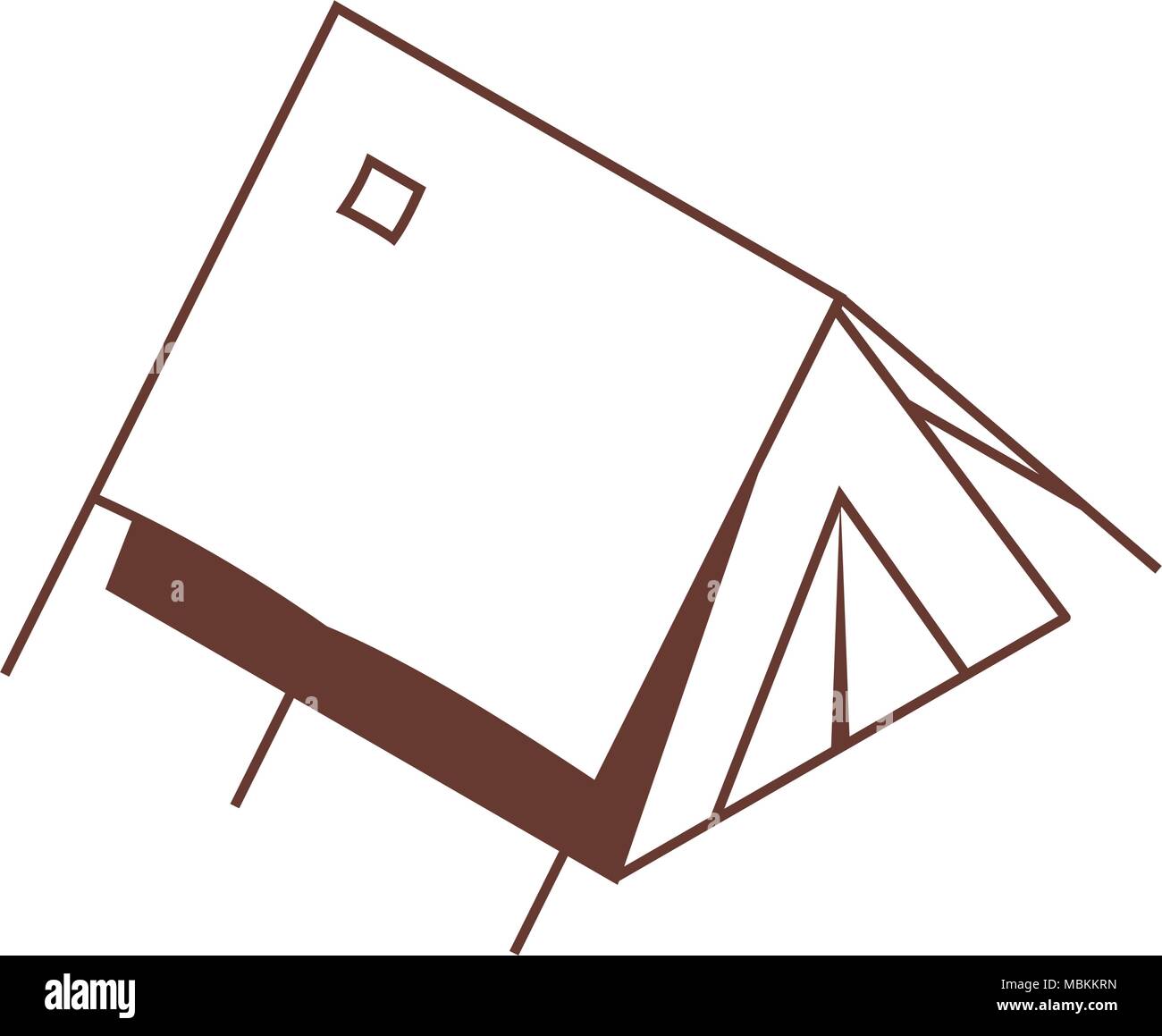Isometric Tent Icon in Line Art Stock Vector Image & Art - Alamy