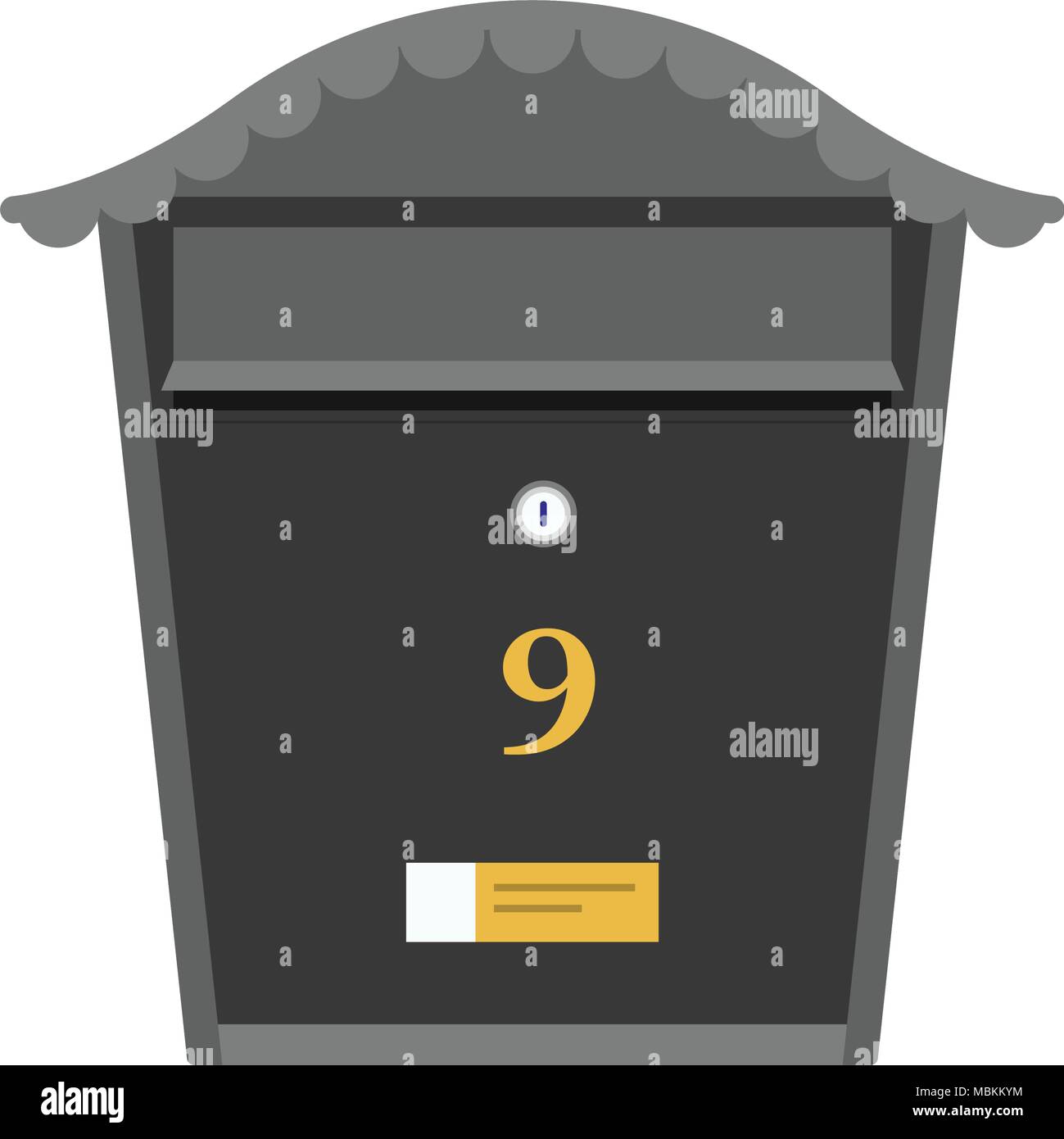 Black Post Box or Mailbox Icon Stock Vector Image & Art - Alamy