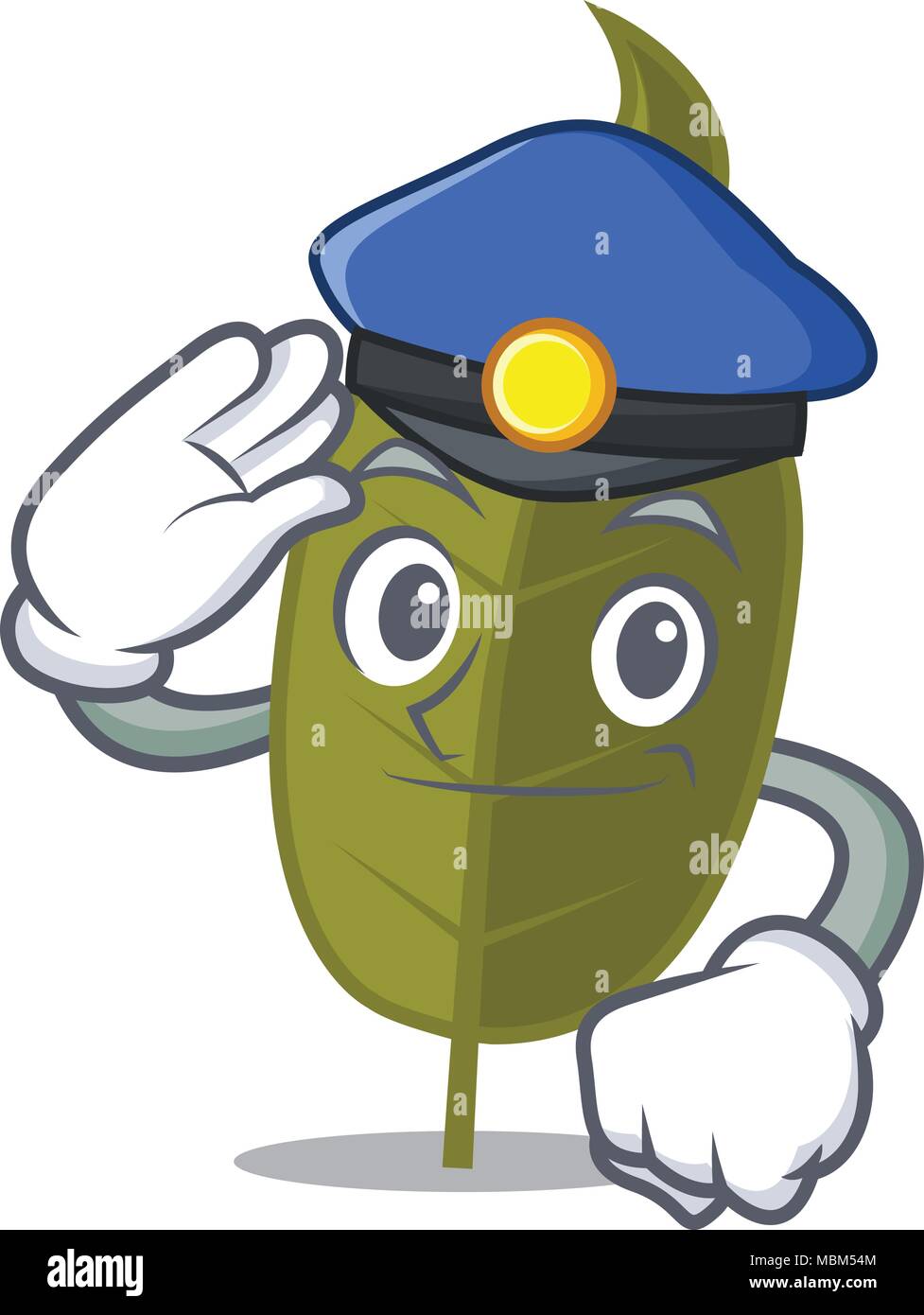Police bay leaf character cartoon Stock Vector Image & Art - Alamy