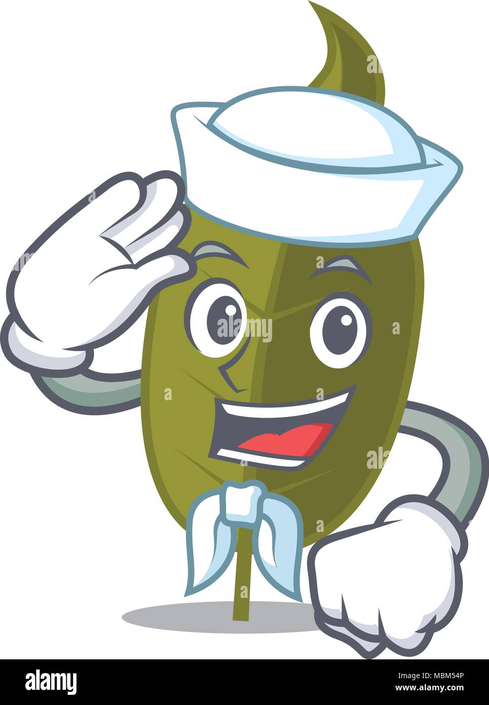 Sailor bay leaf character cartoon Stock Vector Image & Art - Alamy