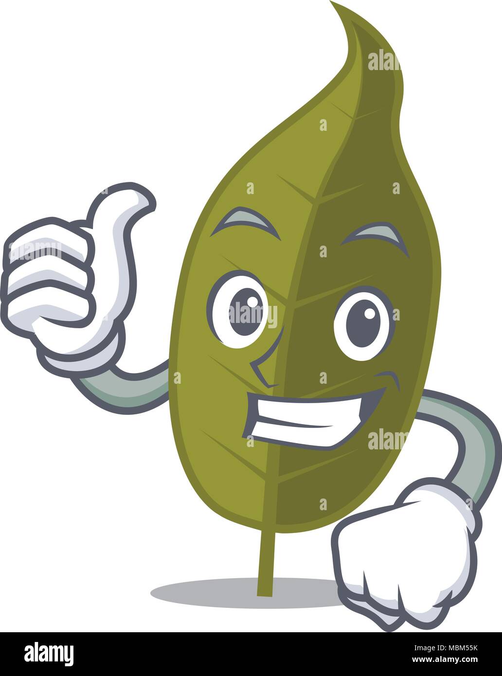 Thumbs up bay leaf character cartoon Stock Vector Image & Art - Alamy