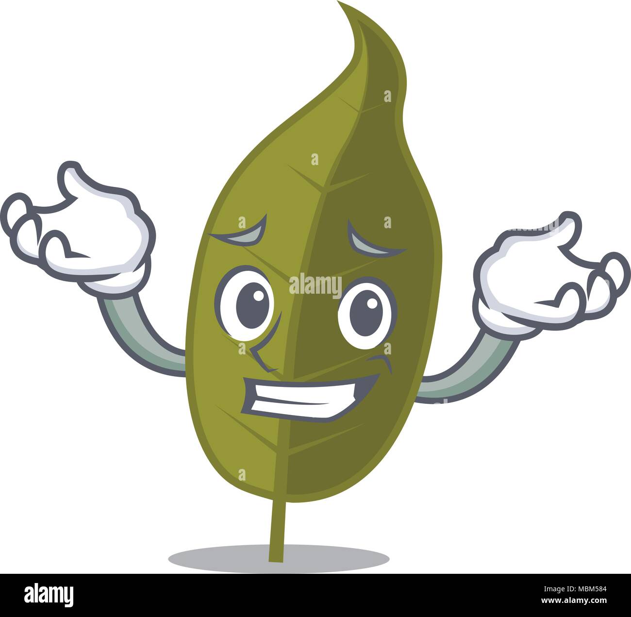 Grinning bay leaf character cartoon Stock Vector Image & Art - Alamy