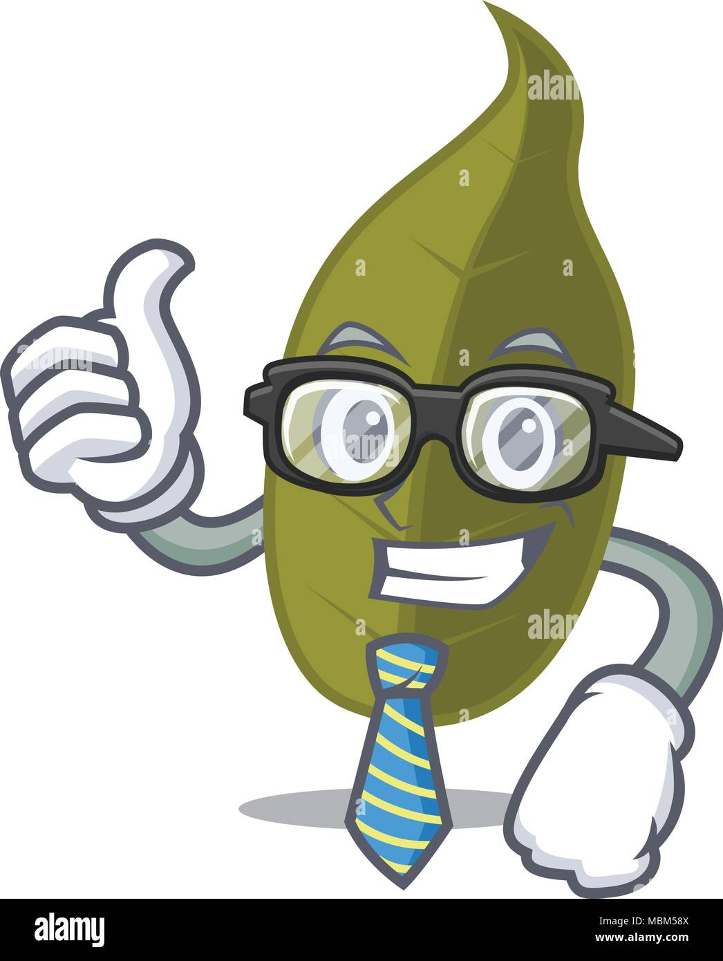 Businessman bay leaf character cartoon Stock Vector Image & Art - Alamy