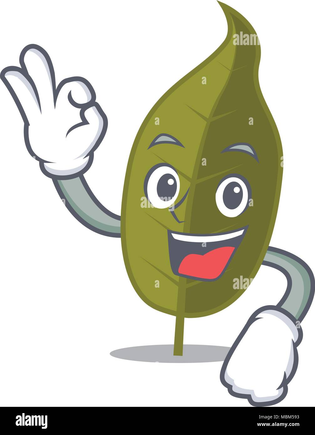 Okay bay leaf character cartoon Stock Vector Image & Art - Alamy