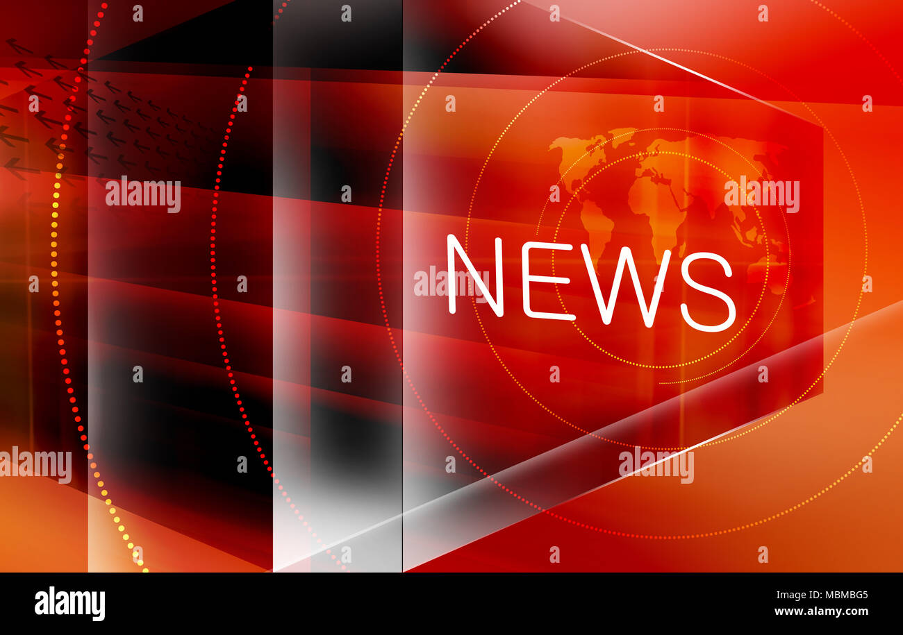 Graphical world news background with arrows and news text. 3d ...