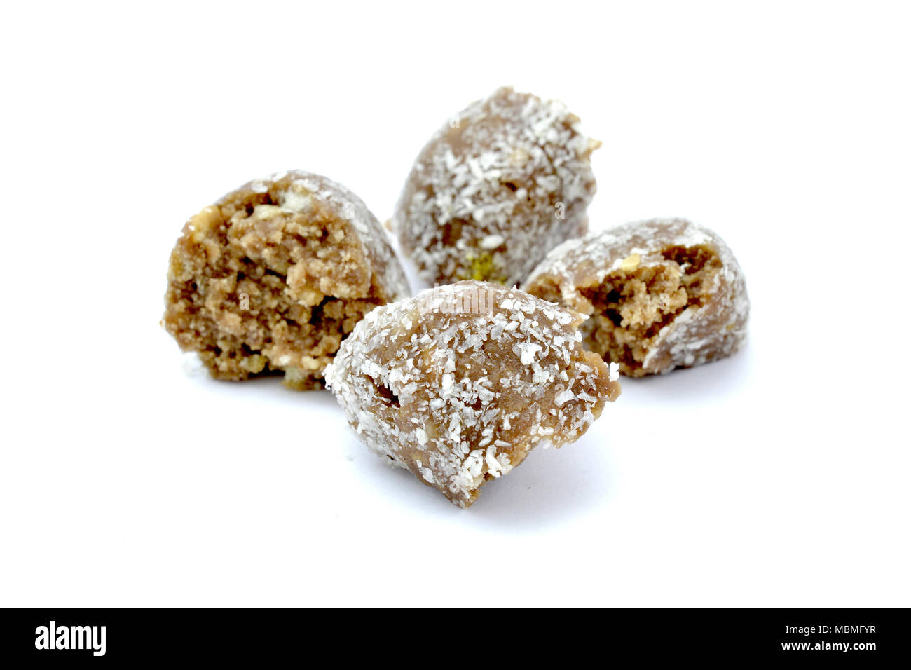 homemade chocolate truffles , balls on white background Stock Photo - Alamy