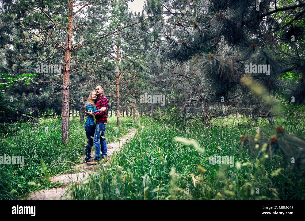 Tree hugging in pine forest hi-res stock photography and images - Alamy