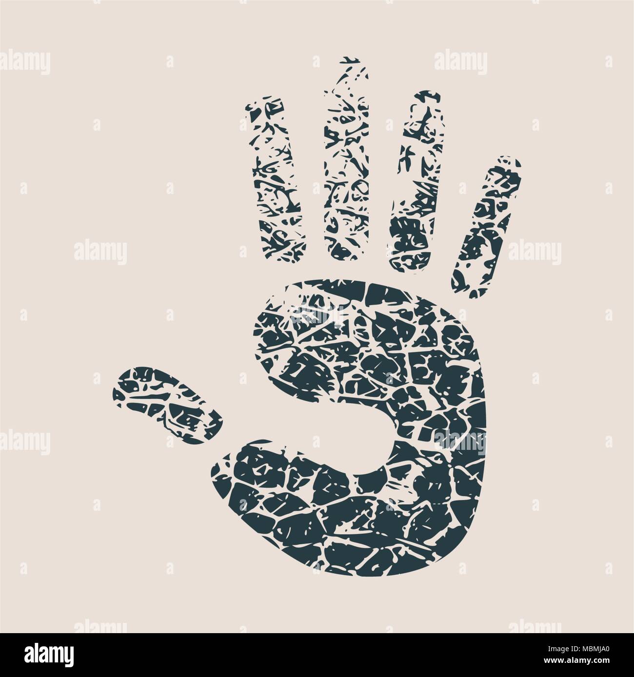 Stop hand Icon Stock Vector Image & Art - Alamy