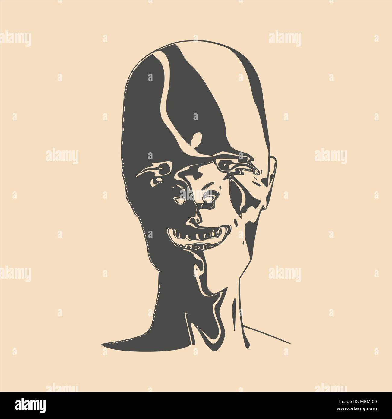 Demon or monster screaming Stock Vector Image & Art - Alamy