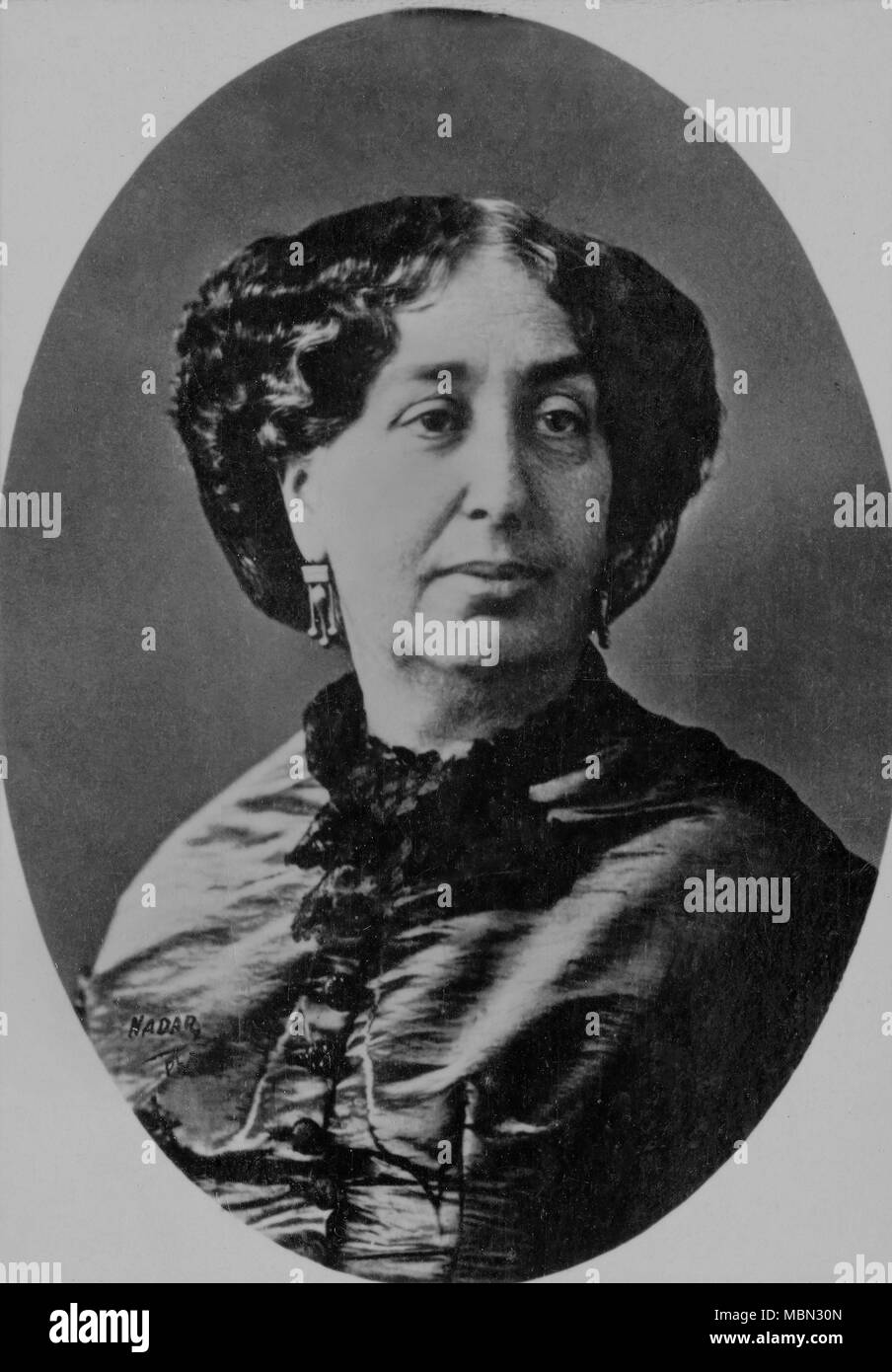 Portrait of the writer George Sand ( 1804 - 1876 ) - photography by ...
