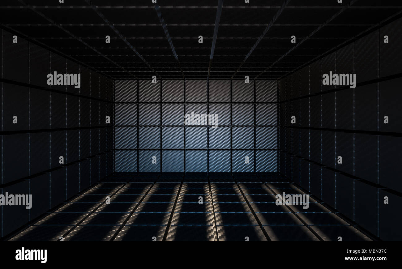 3d rendering image of abstract carbon fiber room Stock Photo - Alamy