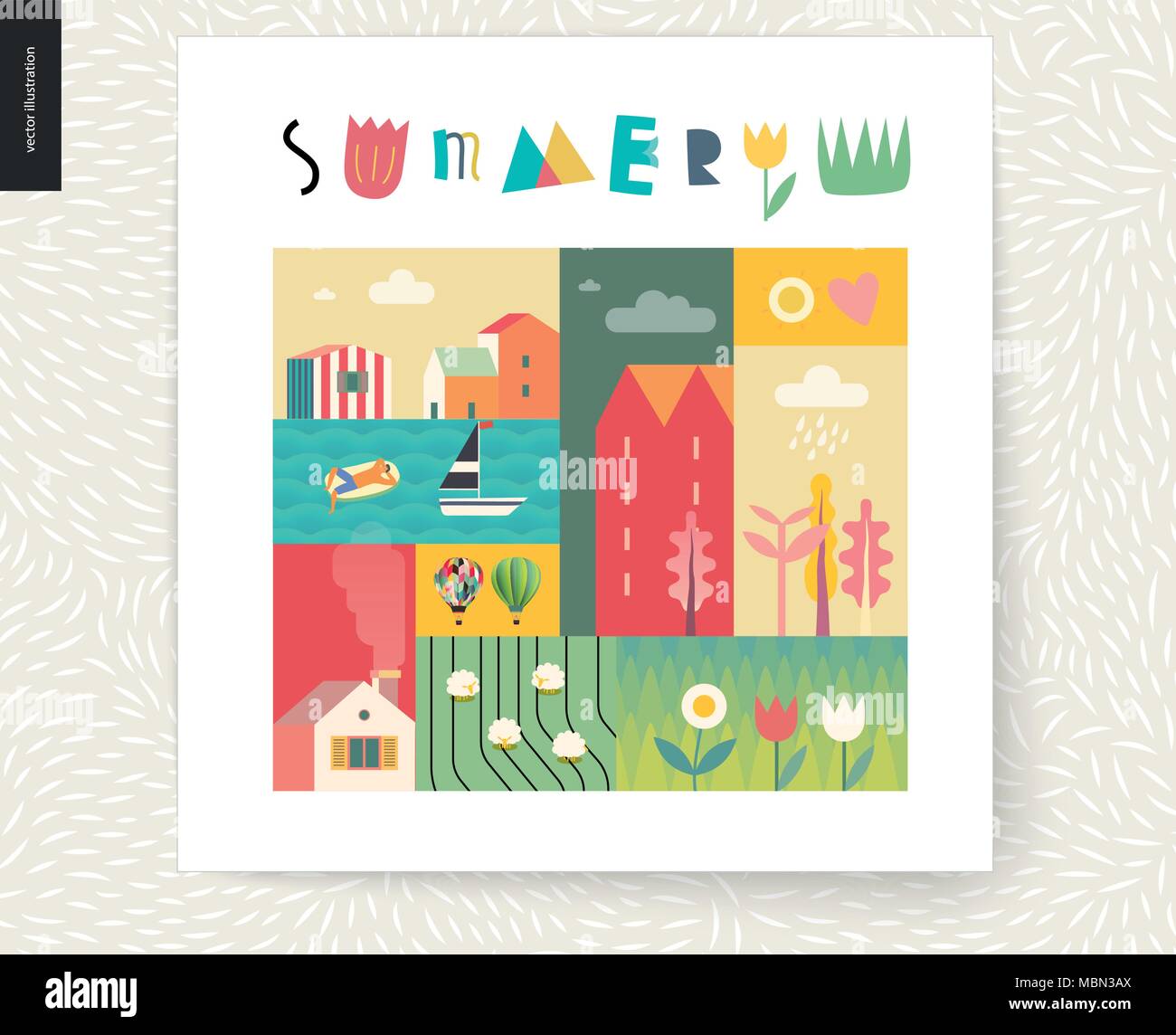 Village collage Stock Vector Images - Alamy