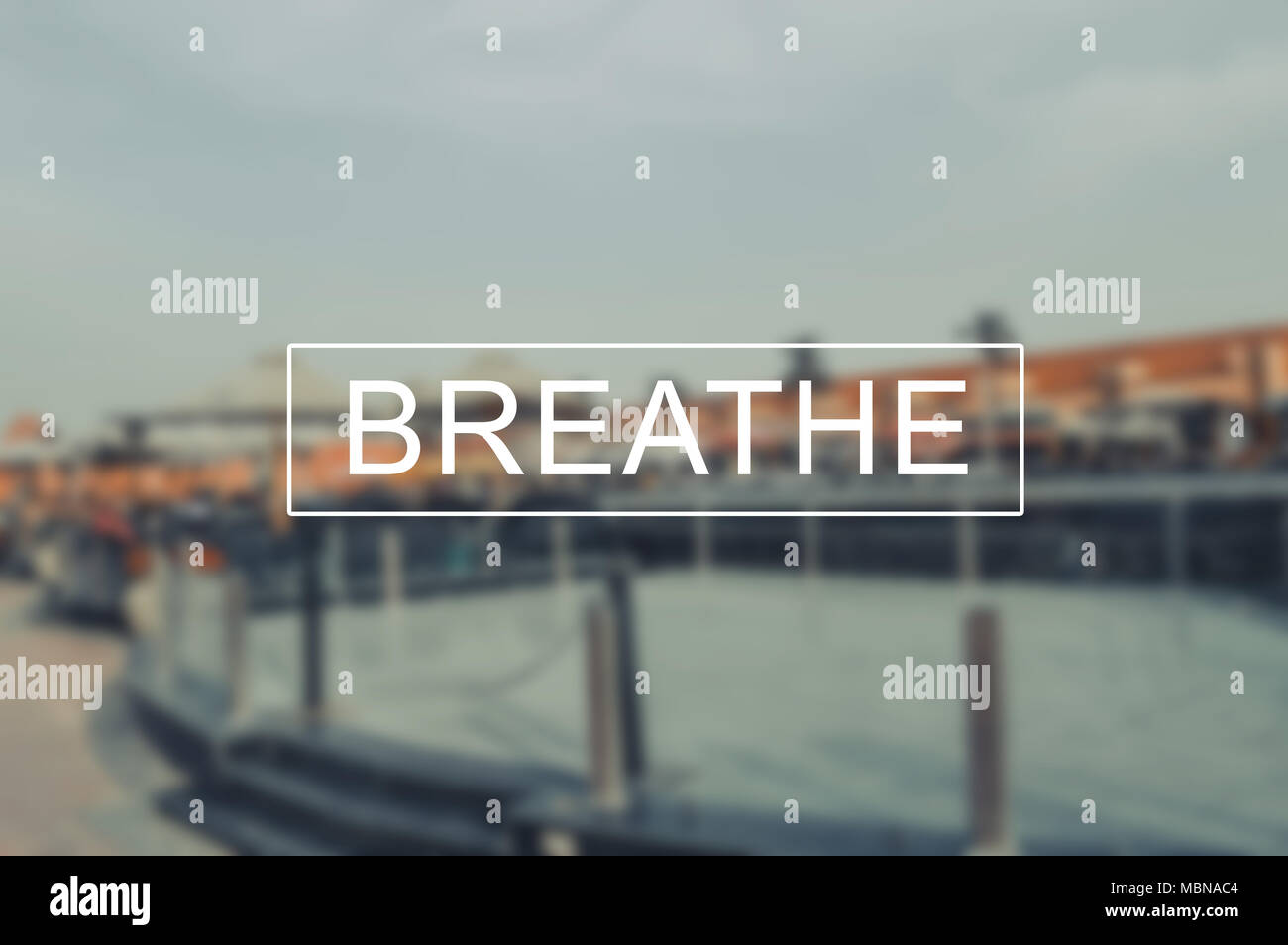 breathe with blurring background Stock Photo - Alamy