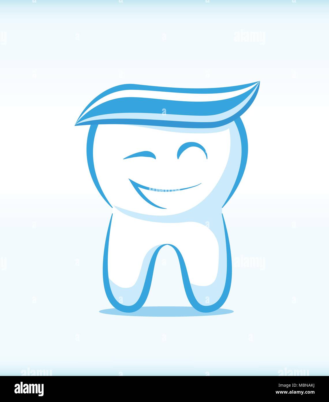 Funny Vector Winking Tooth Character with Toothpaste Stock Vector Image ...