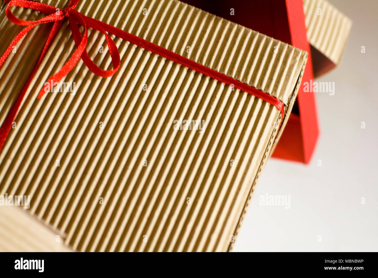 pile of brown and red boxes Stock Photo - Alamy
