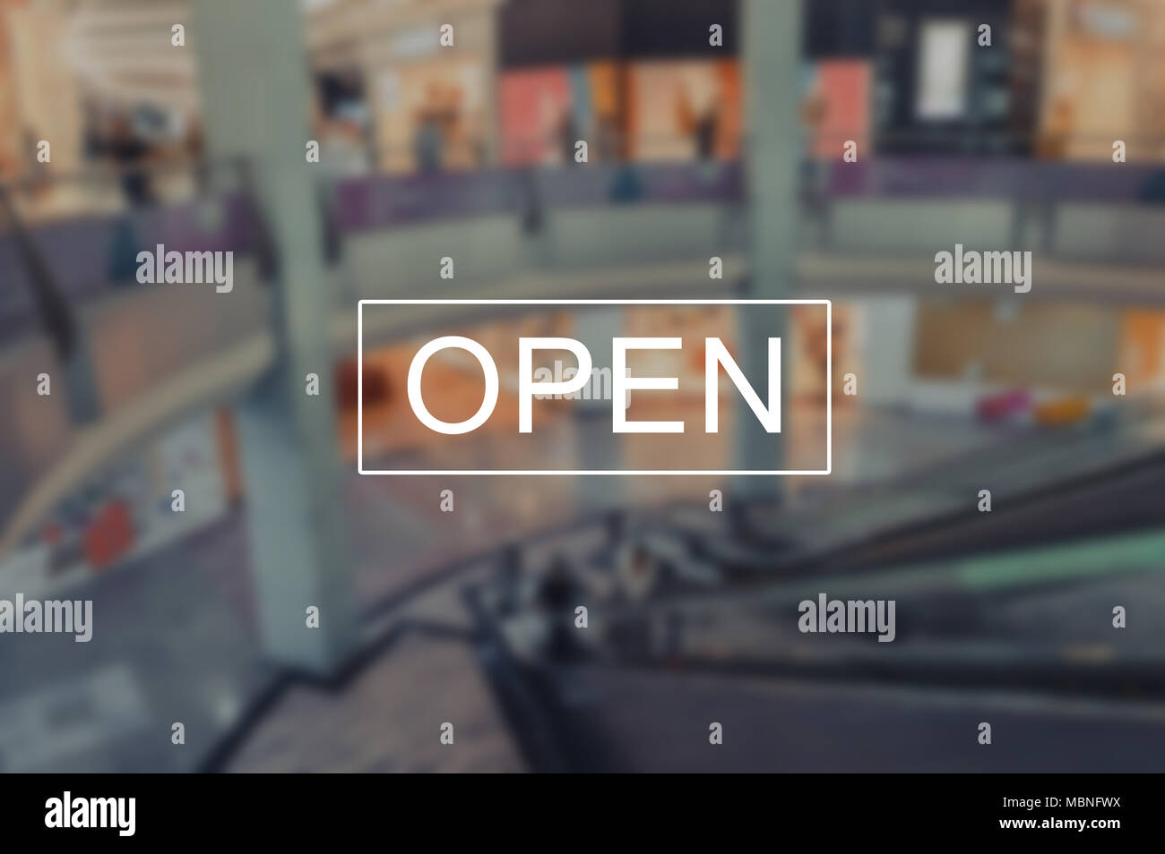 open word with blurring background Stock Photo - Alamy