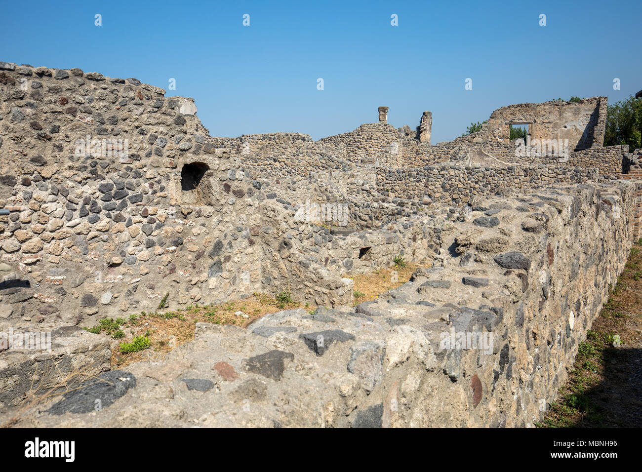 Ancient city of Pompeii, Italy. Roman town destroyed by Vesuvius ...