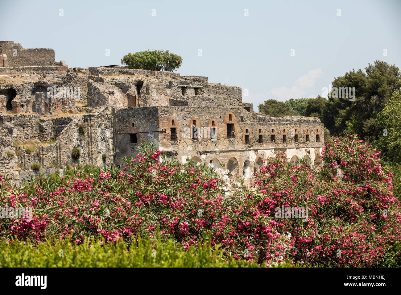 Ancient city of Pompeii, Italy. Roman town destroyed by Vesuvius ...