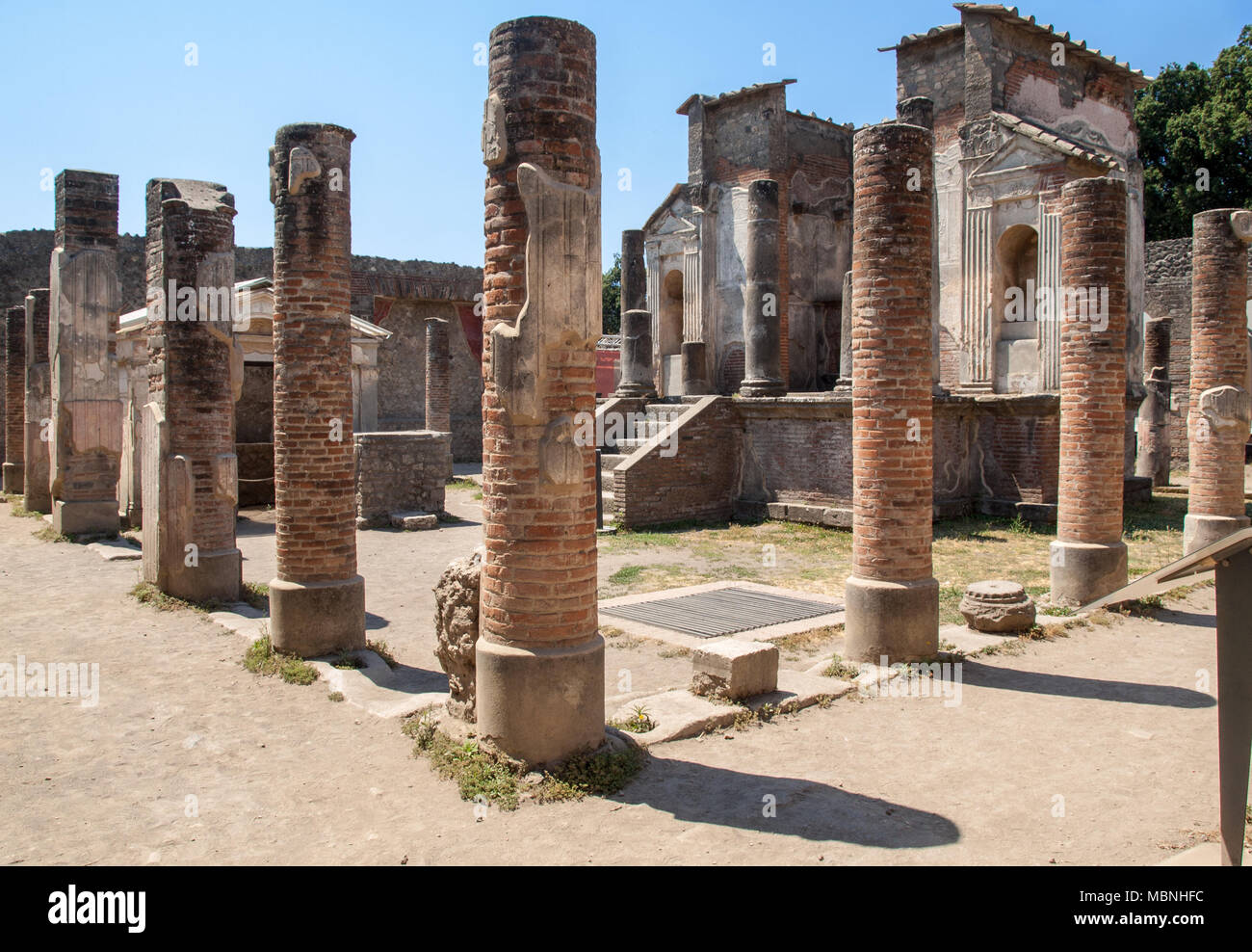 Ancient city of Pompeii, Italy. Roman town destroyed by Vesuvius ...