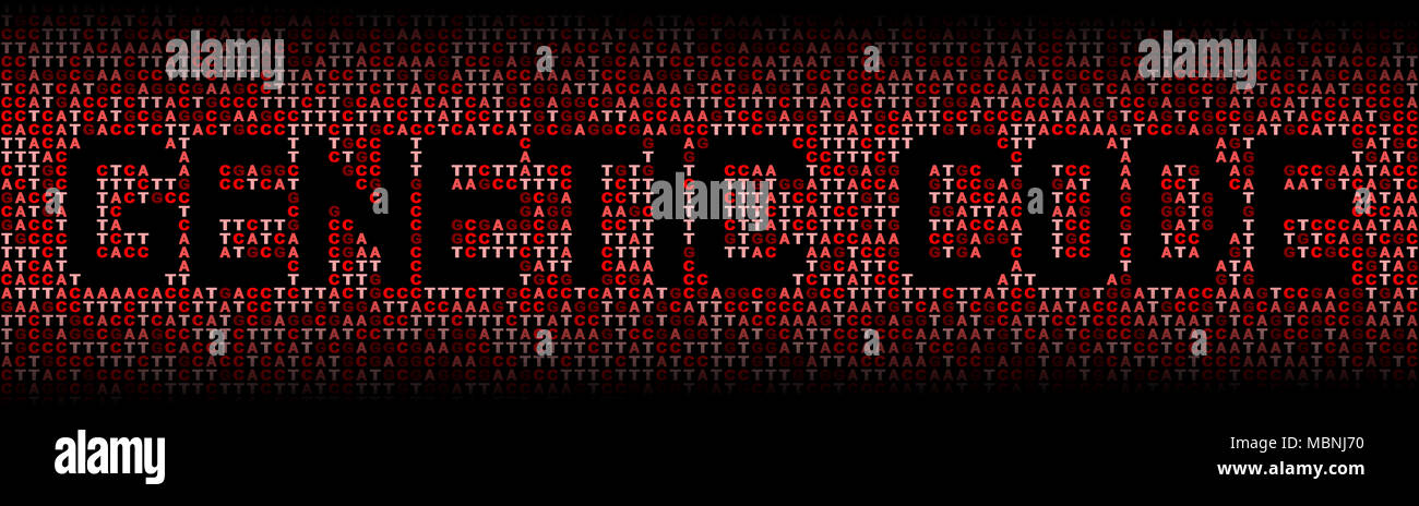 Genetic Code text on DNA genetic code background illustration Stock ...