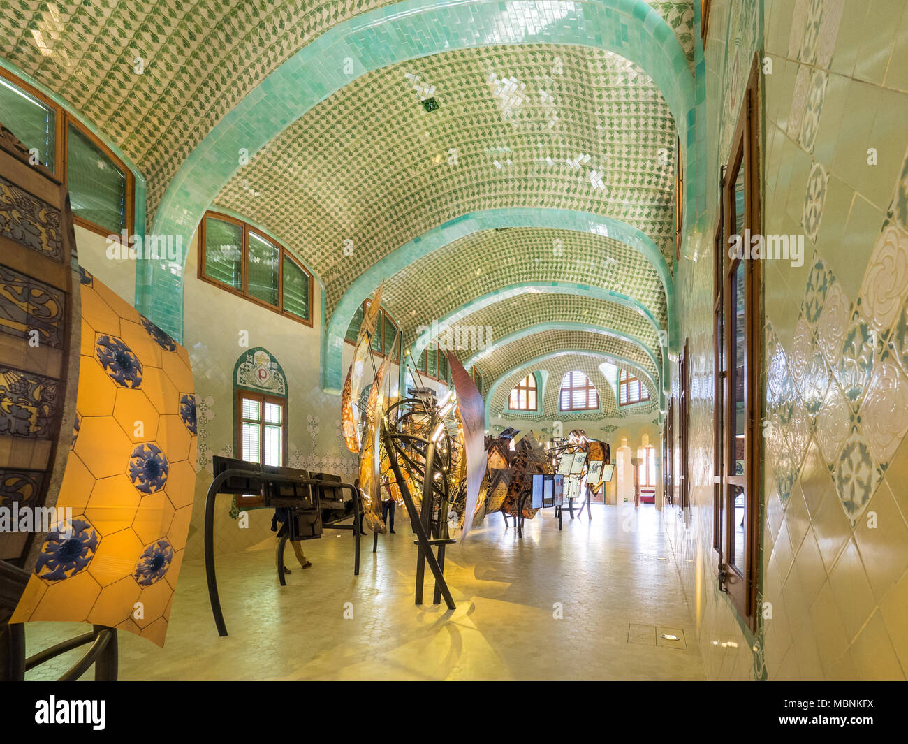 Barcelona, Spain - March 18, 2017: View of one of the rooms inside the ...