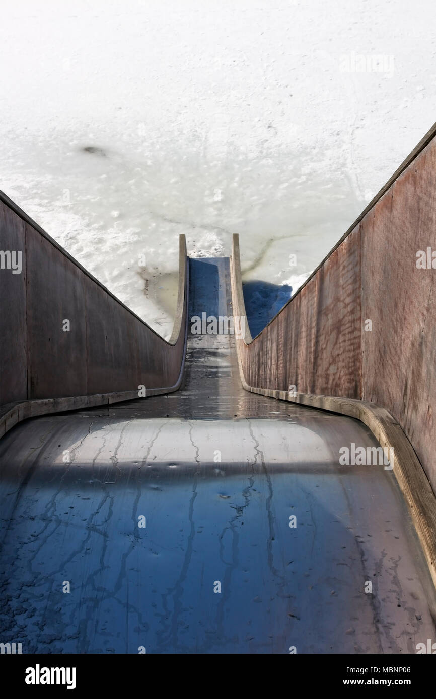 empty slide on a playground Stock Photo - Alamy