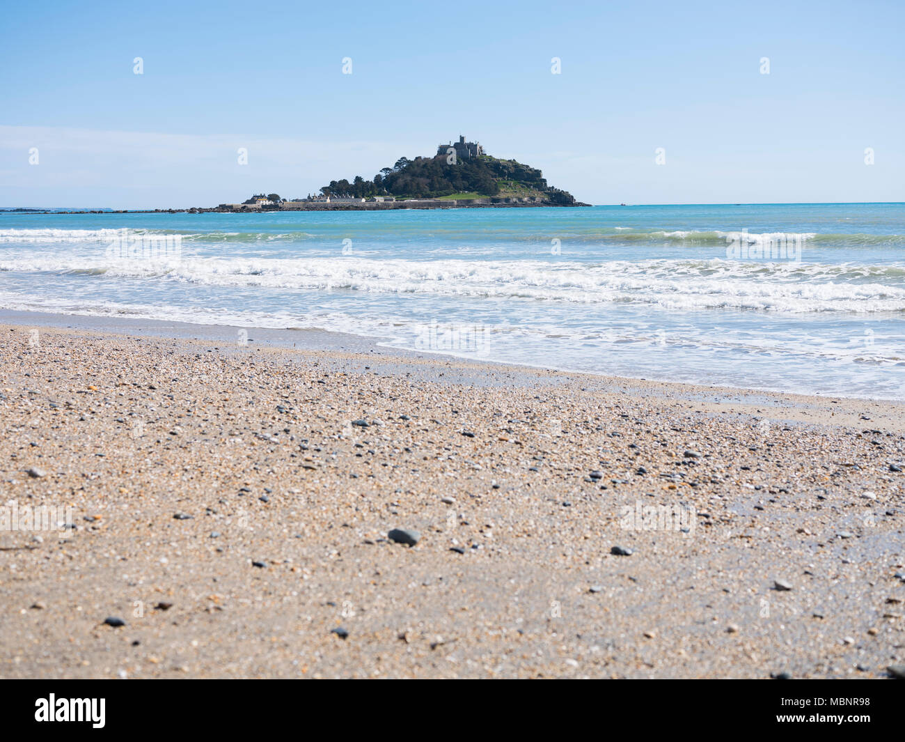 The beach at Marazion, Cornwall Stock Photo - Alamy