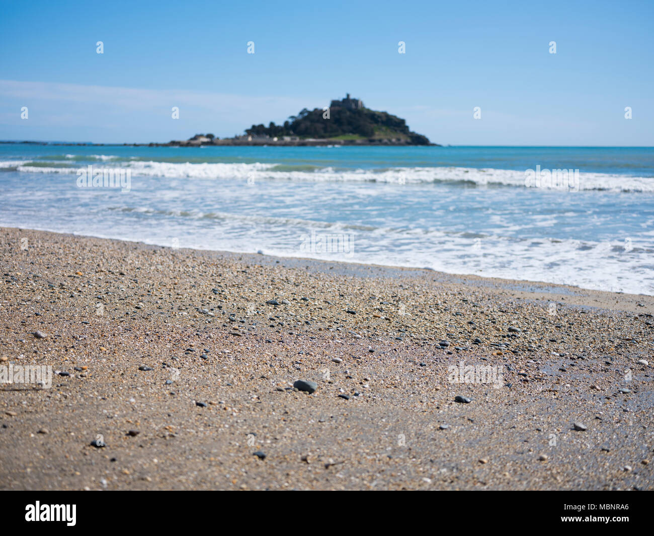 The beach at Marazion, Cornwall Stock Photo - Alamy