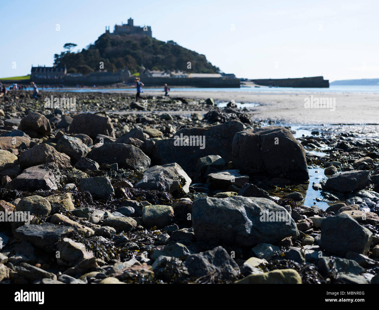 The beach at Marazion, Cornwall Stock Photo - Alamy